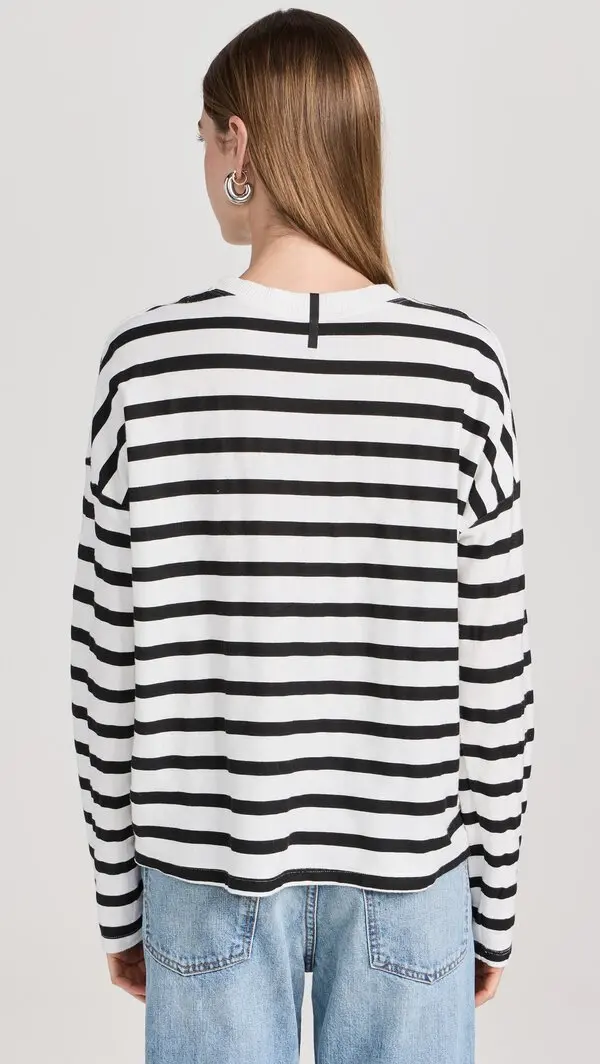 ASKK NY/エーエスケーケーエヌワイTHIN STRIPE L/S Tシャツ Askk Ny Long Sleeve Tee - Thin Stripe White | Editorialist